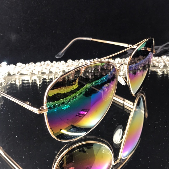 Jenna Jameson | Accessories | Gorgeous Rainbow Lenses On Gold Frame ...